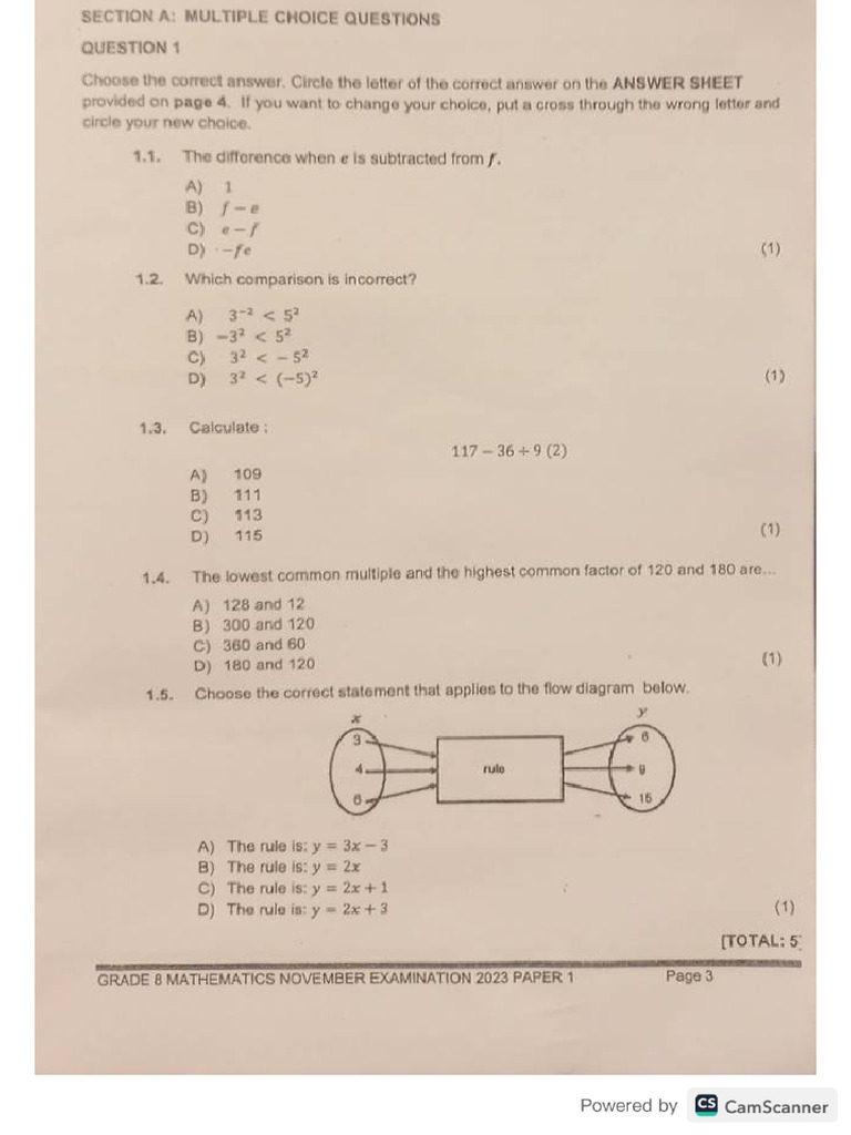 Maths P1 2023 Pdf