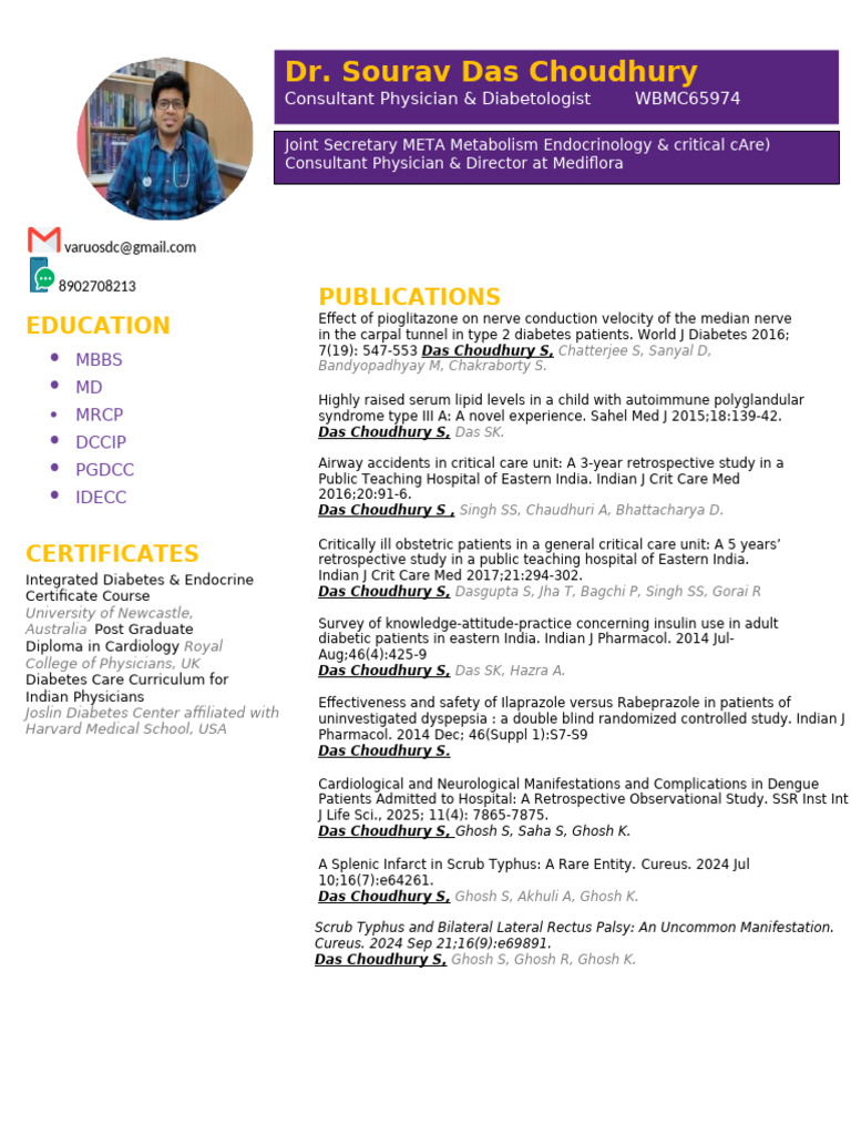 SDC CV 2024-25 | PDF | Clinical Medicine | Health Care