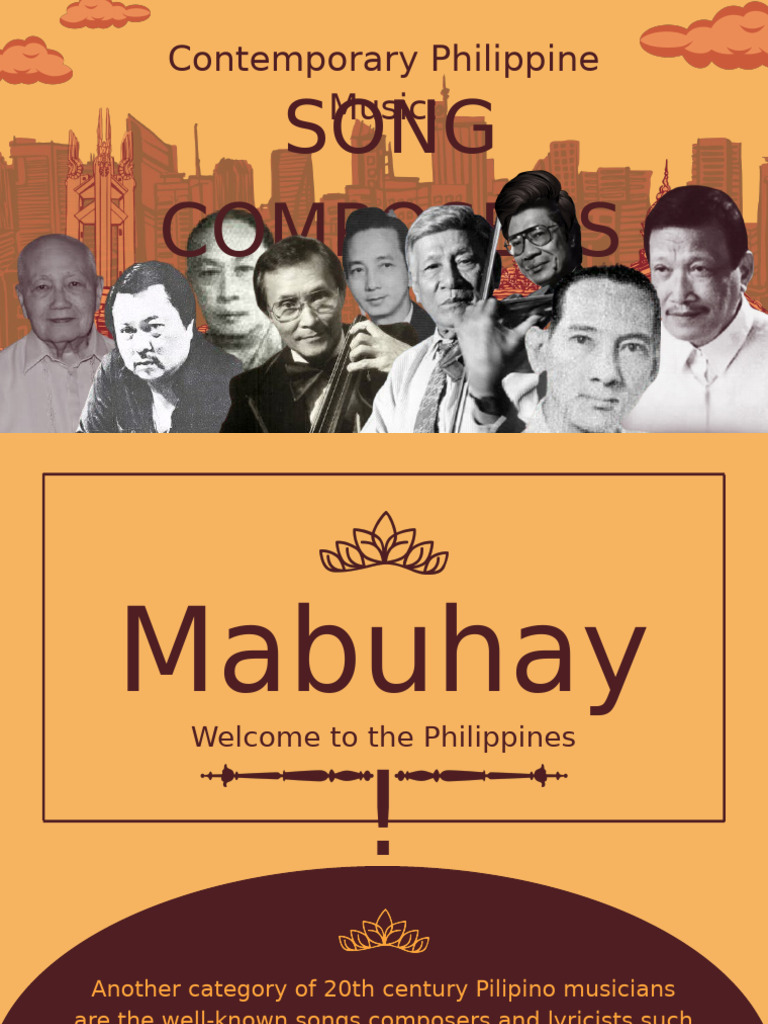Philippine Song Composers Overview | PDF | Philippines