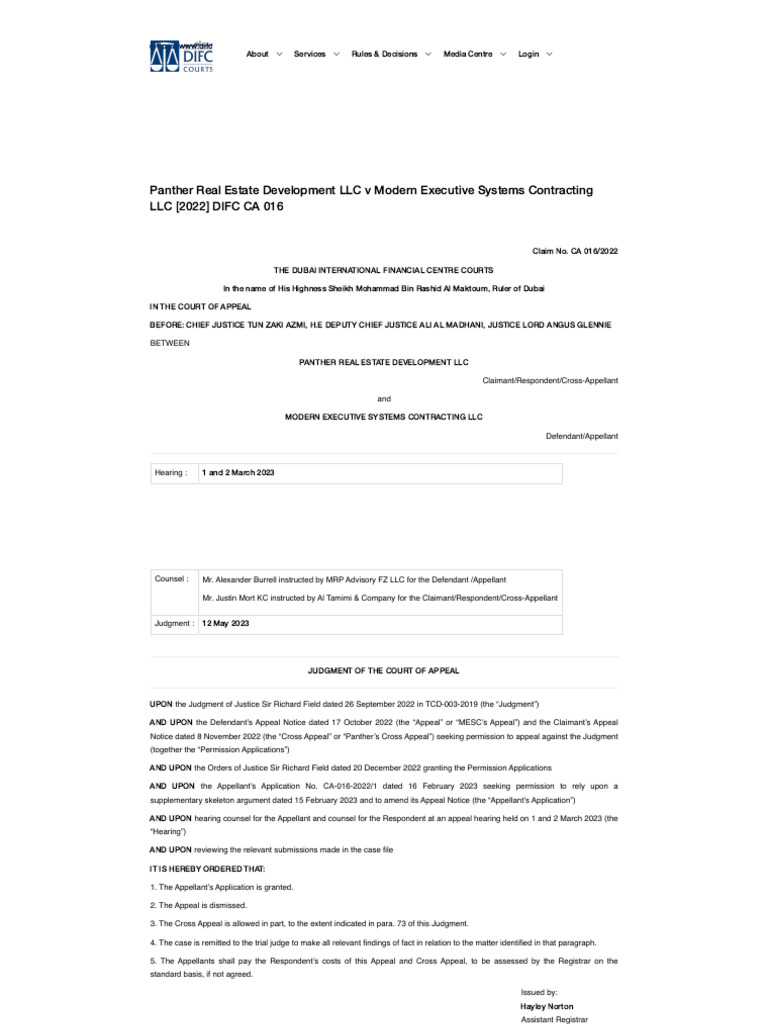 Panther Real Estate Development LLC V Modern Executive Systems ...