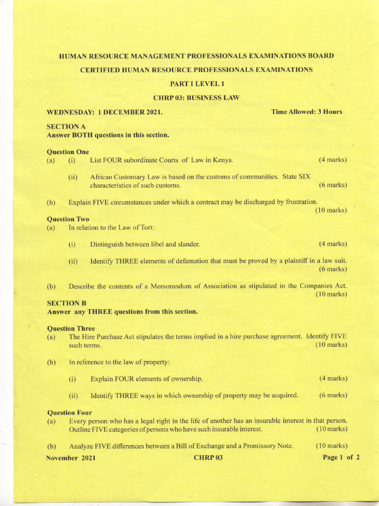 CHRP 03 - Nov 2021 | PDF