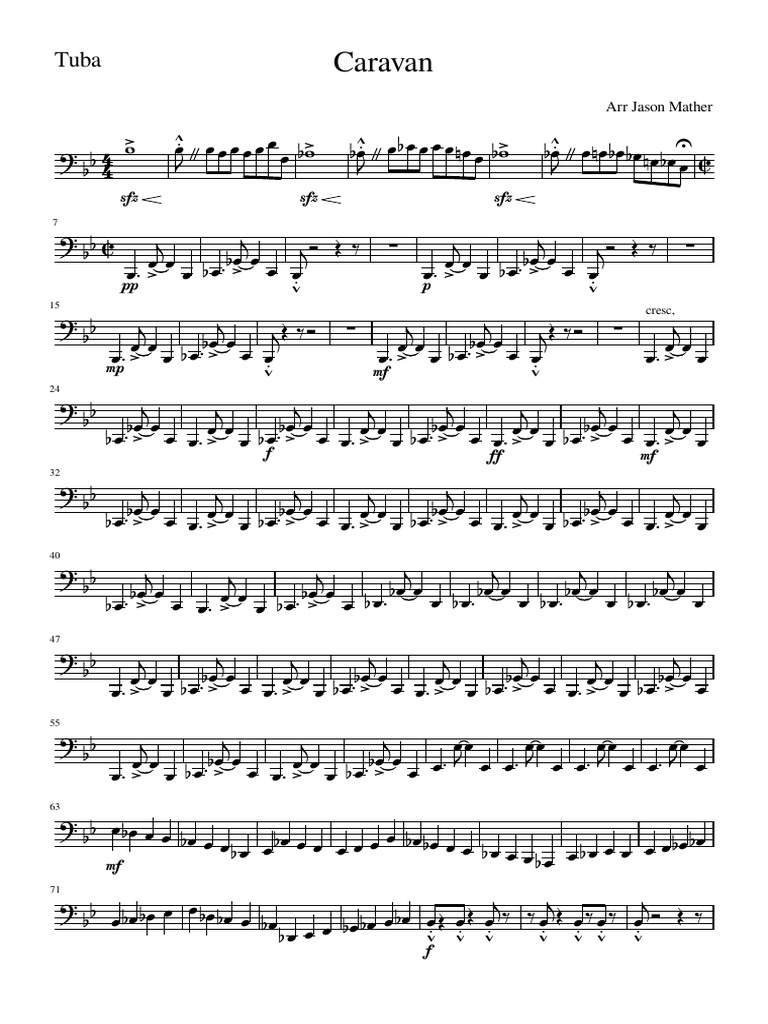 Jason Mather's Tuba Performance Data | PDF