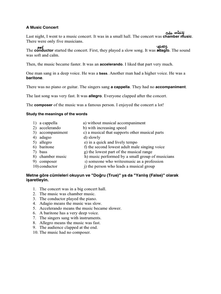 Konservatuvar 1. Hafta | PDF