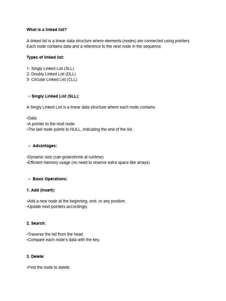 Linked List | PDF | Data | Data Management
