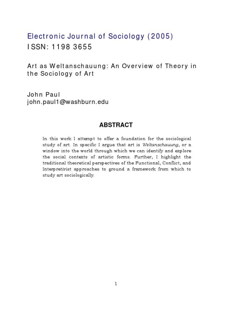 The Sociology of Art | PDF | Frankfurt School | Sociology