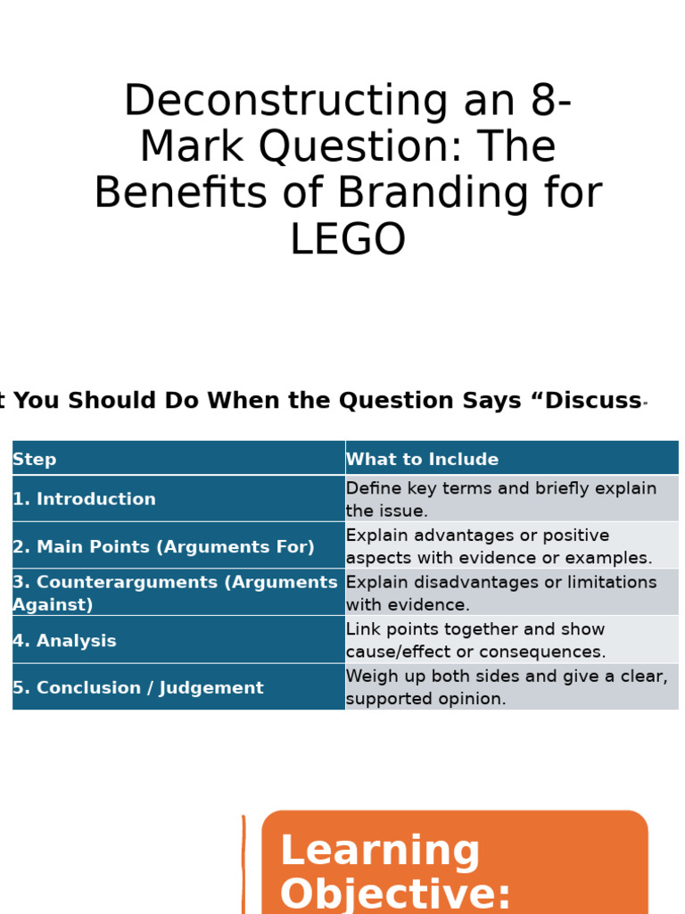 Deconstructing an 8-Mark Question | PDF | Brand | Lego