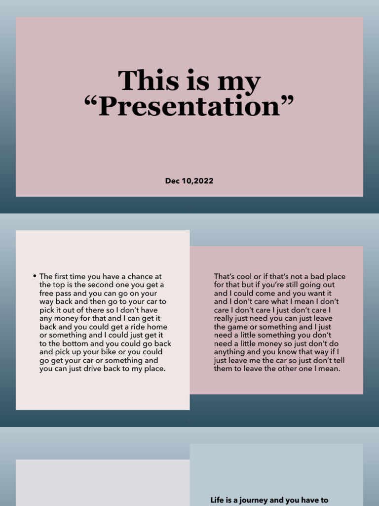 This Is My "Presentation" | PDF