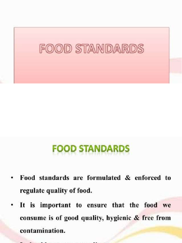 Food Standard | PDF