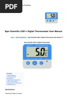 HTC-1 Clock & Humidity Manual | PDF