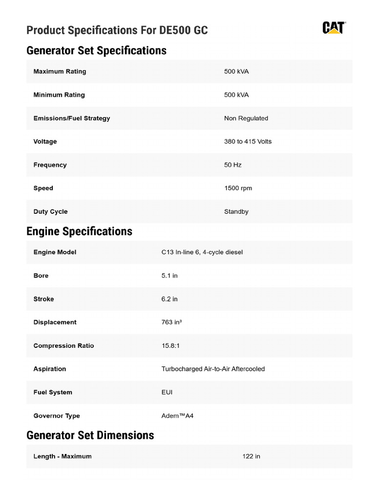 De500 GC | PDF