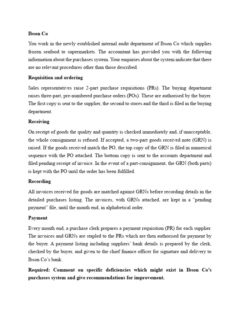 Case Study 2 Ibson Co. | PDF