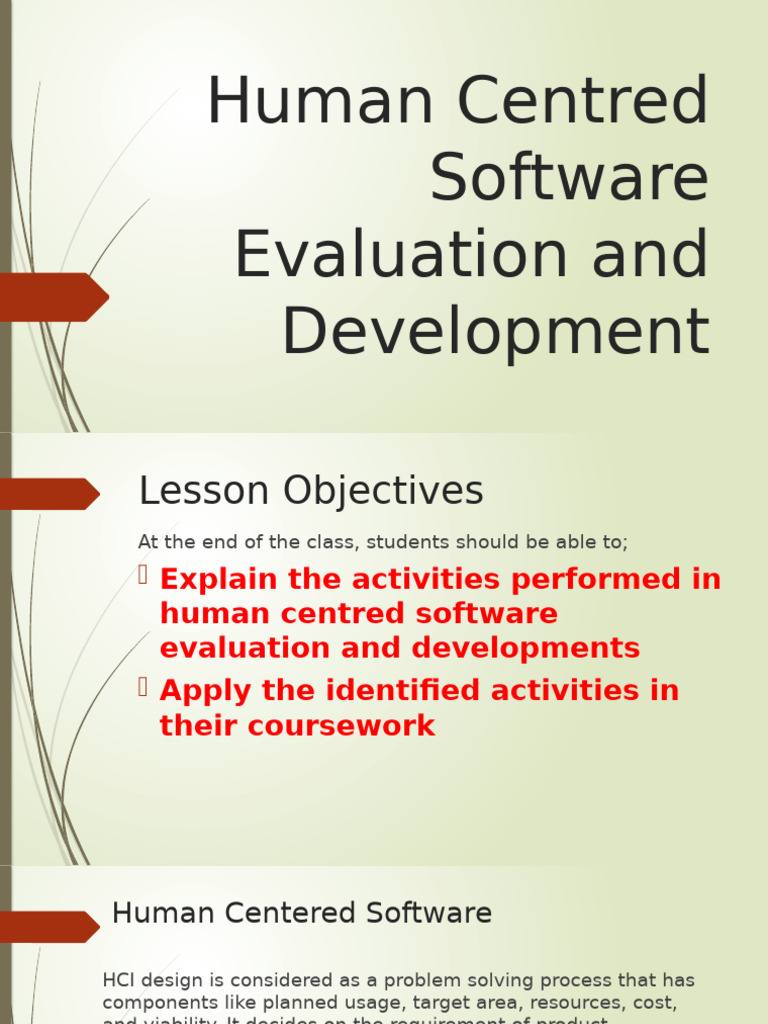Human-Centered Software Evaluation Guide | PDF | Human–Computer ...