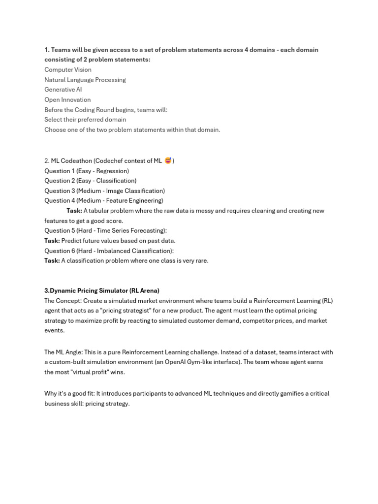 AIML Hackathons Idea | PDF