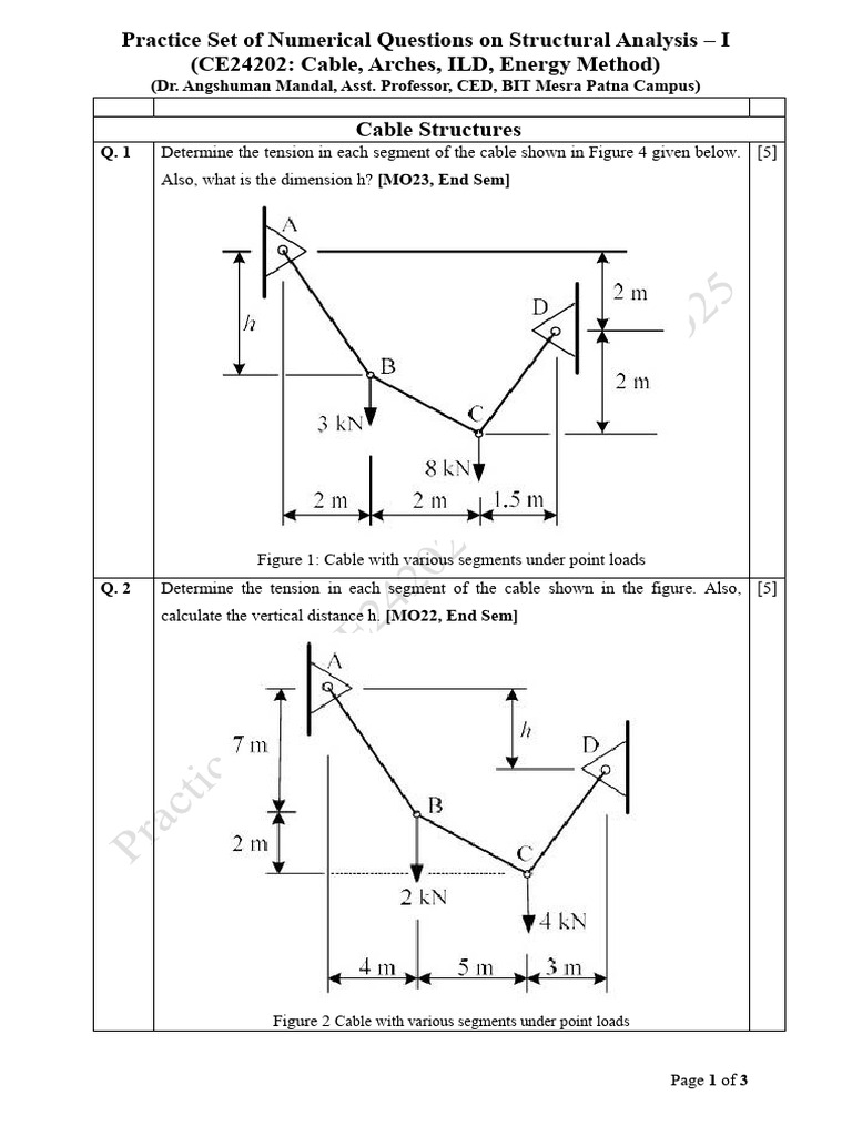Practice Set Questions SA 1 CE24202 Module 3 4 5 | PDF | Bending | Beam ...