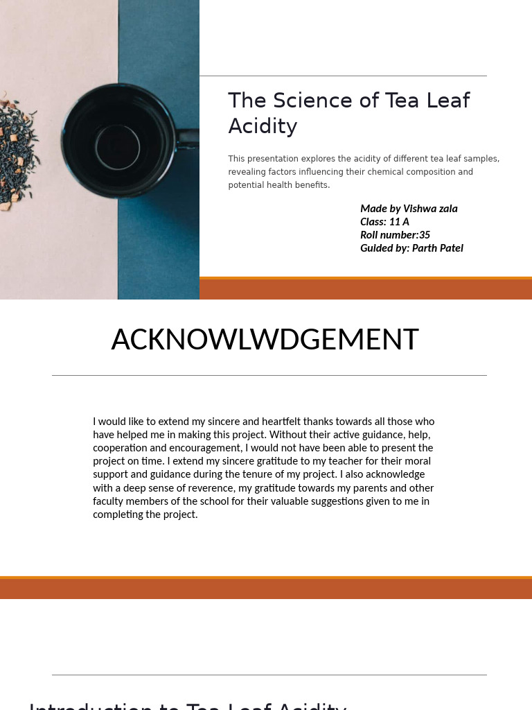 Understanding Tea Leaf Acidity Factors | PDF | Ph | Tea