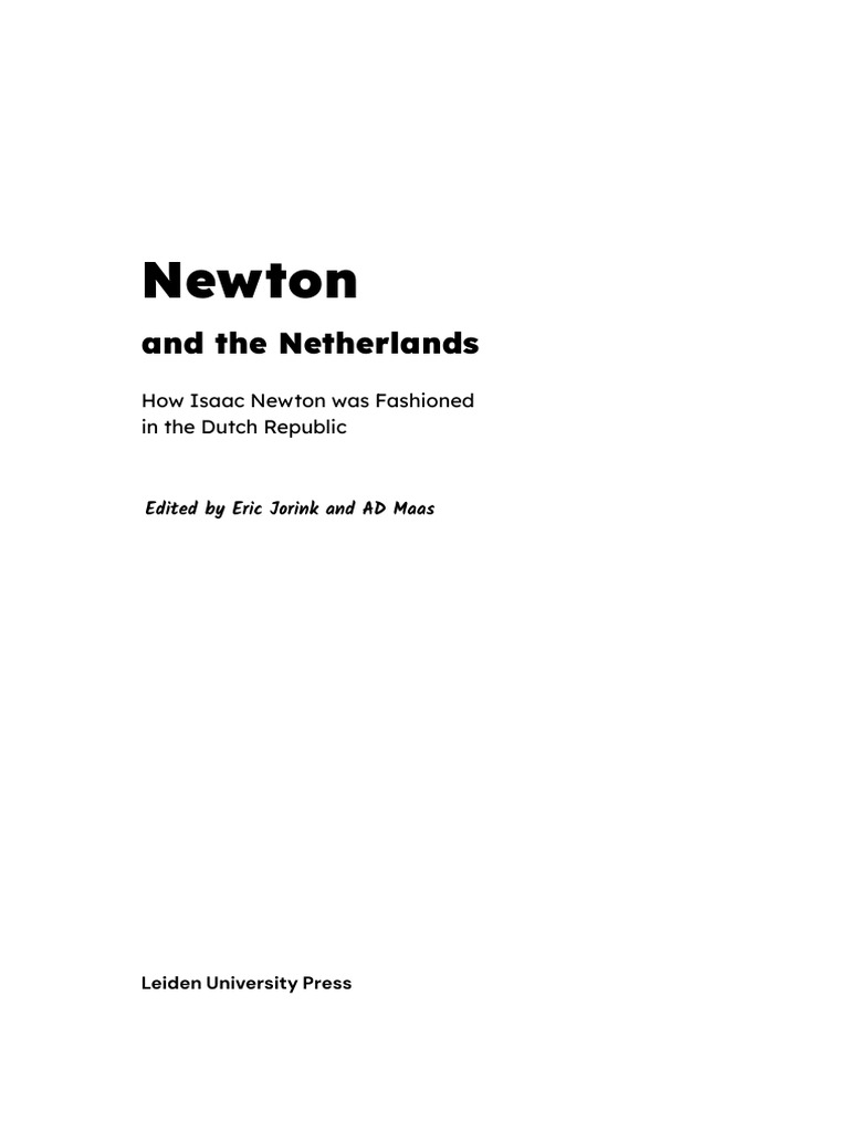 Newton and the Netherland | PDF | Baruch Spinoza | Isaac Newton