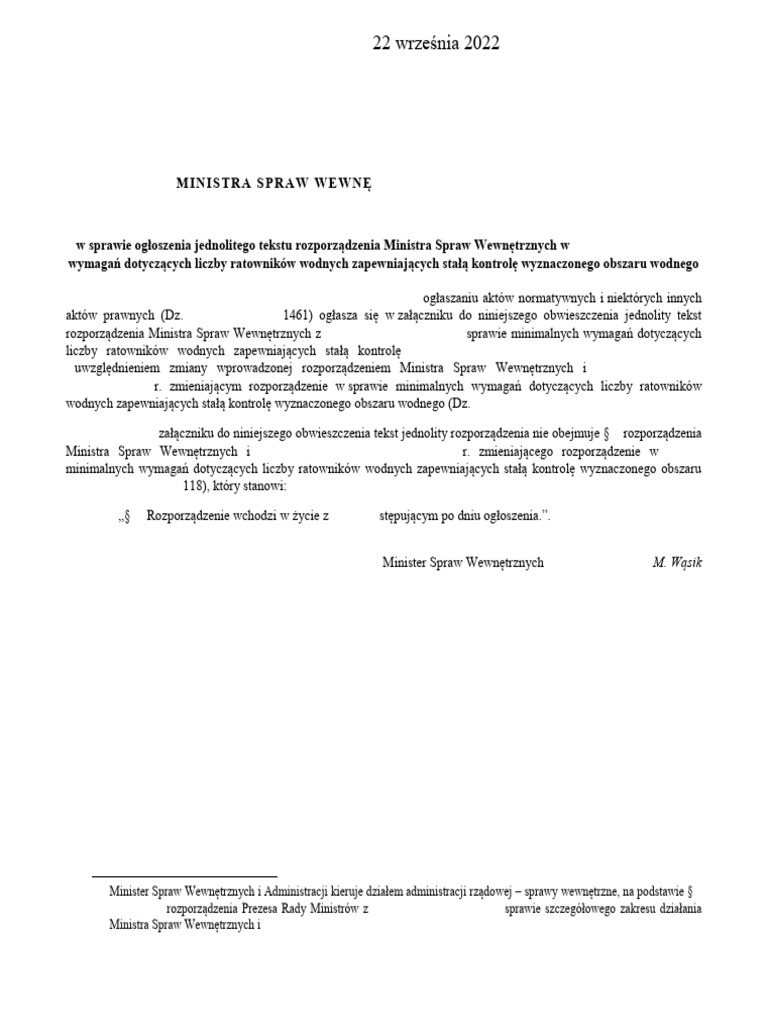 Obw. o Minimalnej Liczbie Rat | PDF