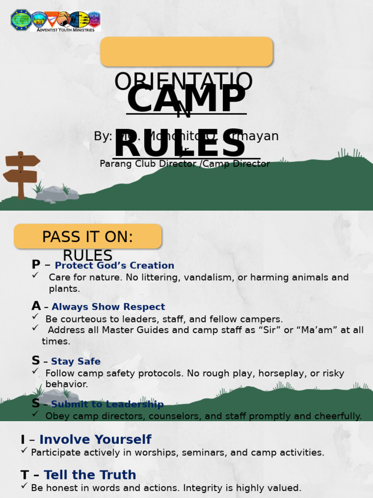 Pathfinder Weekend Camporee Rules by MG Monchito | PDF