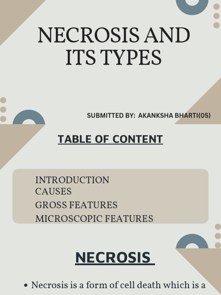 Necrosis and Its Types . | PDF | Necrosis | Physiology
