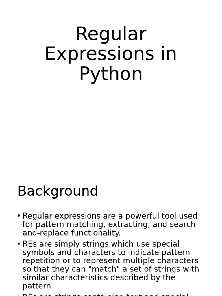 4.1 Regular Expressions | PDF | Bracket | Regular Expression