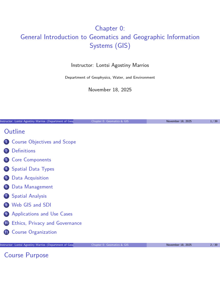 Chapter0 Geomatics Gis Master | PDF | Geographic Information System | Global Positioning System
