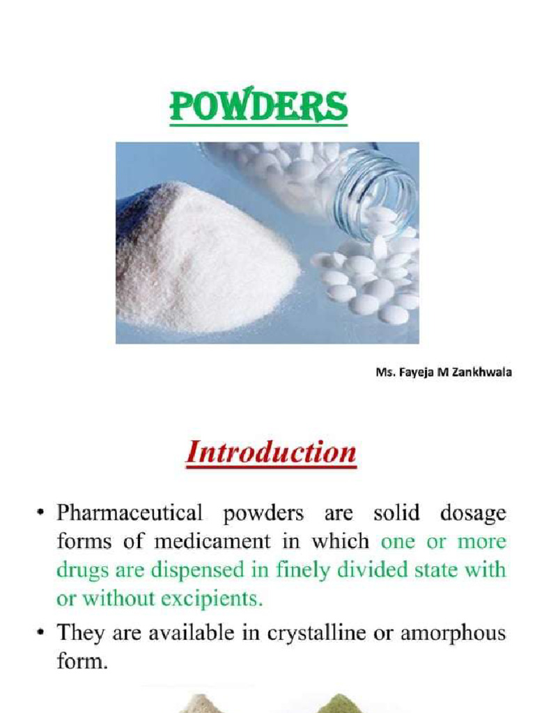 Powder Pptx | PDF