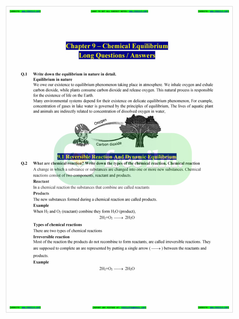 10th Chemistry CH 9 Long Q | PDF