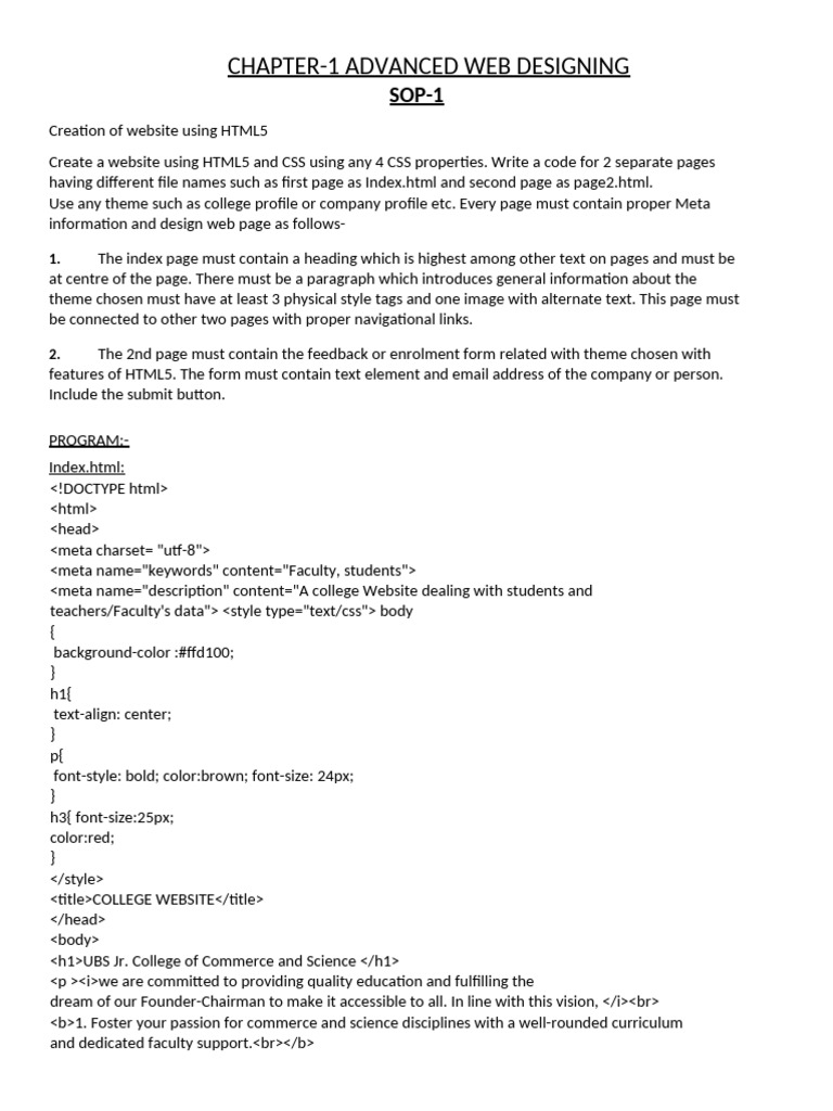 Xii Sciece Sop (2025 26) | PDF | Java Script | Php