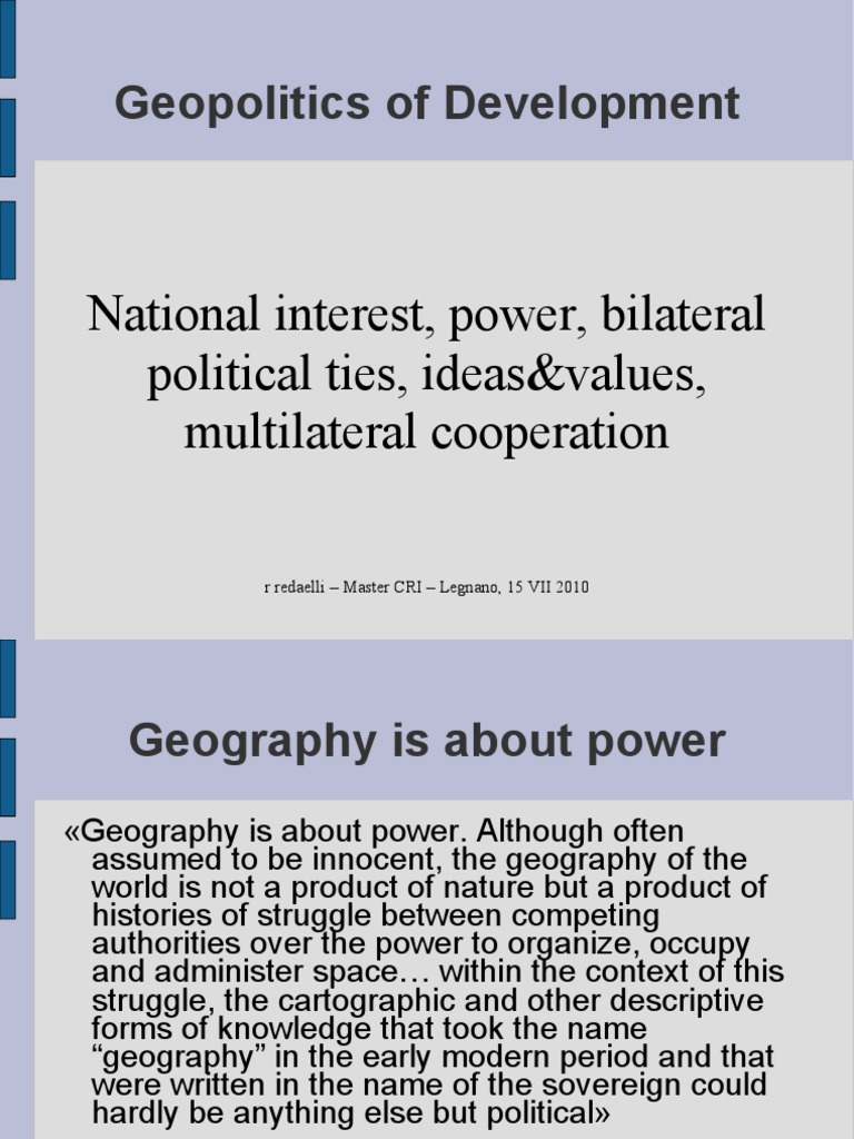 Geopolitics of Development | PDF | Geopolitics | Geography