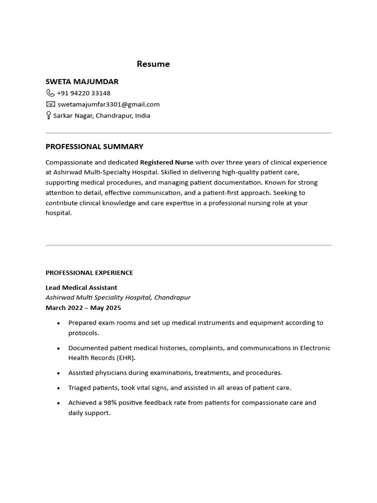Swetha Resume | PDF