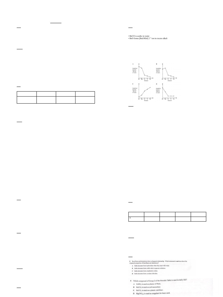 Chem S2 CHP 4 13-23u Pyq by Chapter | PDF | Hydroxide | Salt (Chemistry)