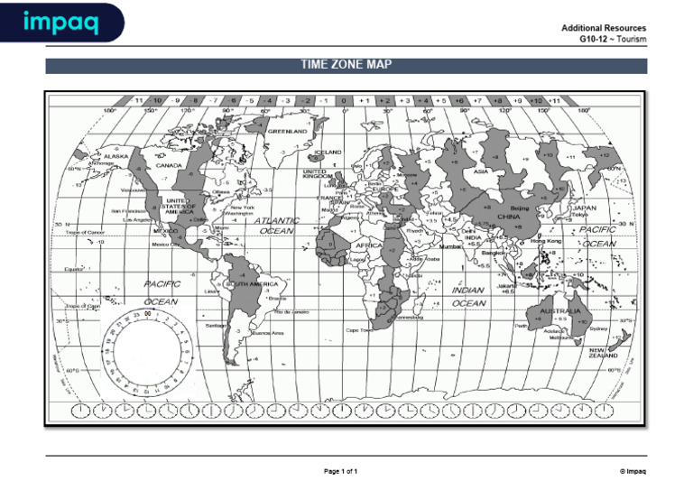 Time Zone Map | PDF