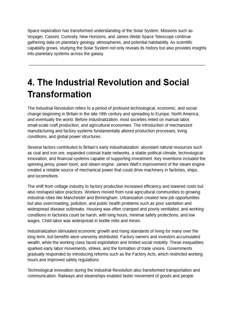 Impact of the Industrial Revolution | PDF | Industrial Revolution ...