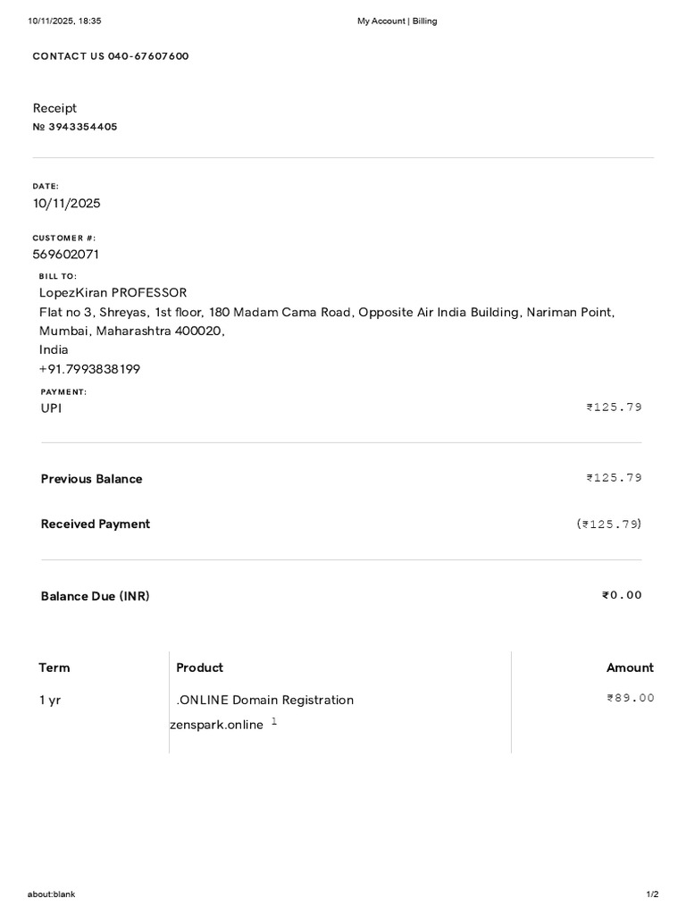 GoDaddy Invoice | PDF