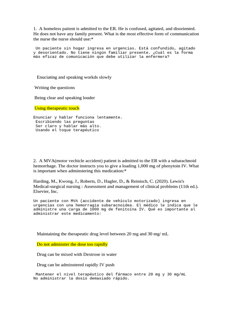 ER Assessment of High-School Athlete | PDF | Nursing | Pain