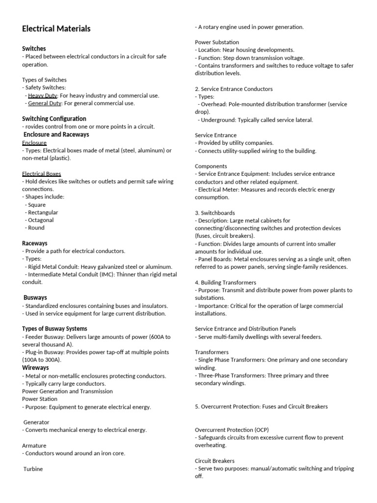 Building Electrical Materials and Equipment | PDF | Fuse (Electrical ...