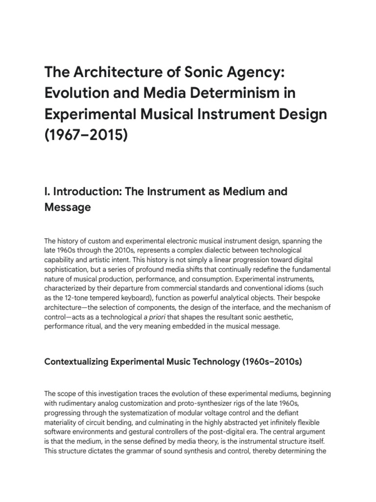 Evolution of Experimental Music Instruments | PDF | Synthesizer