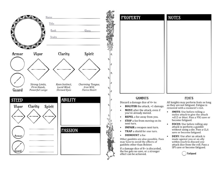 MB_Character Sheet Clean | PDF