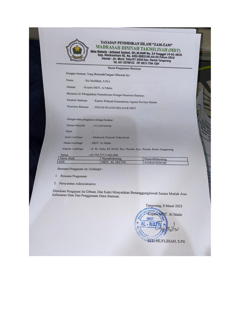 Permohonan Rehab | PDF