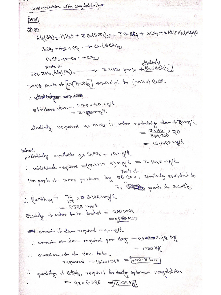 Coagulation (Question Paper Solved) | PDF
