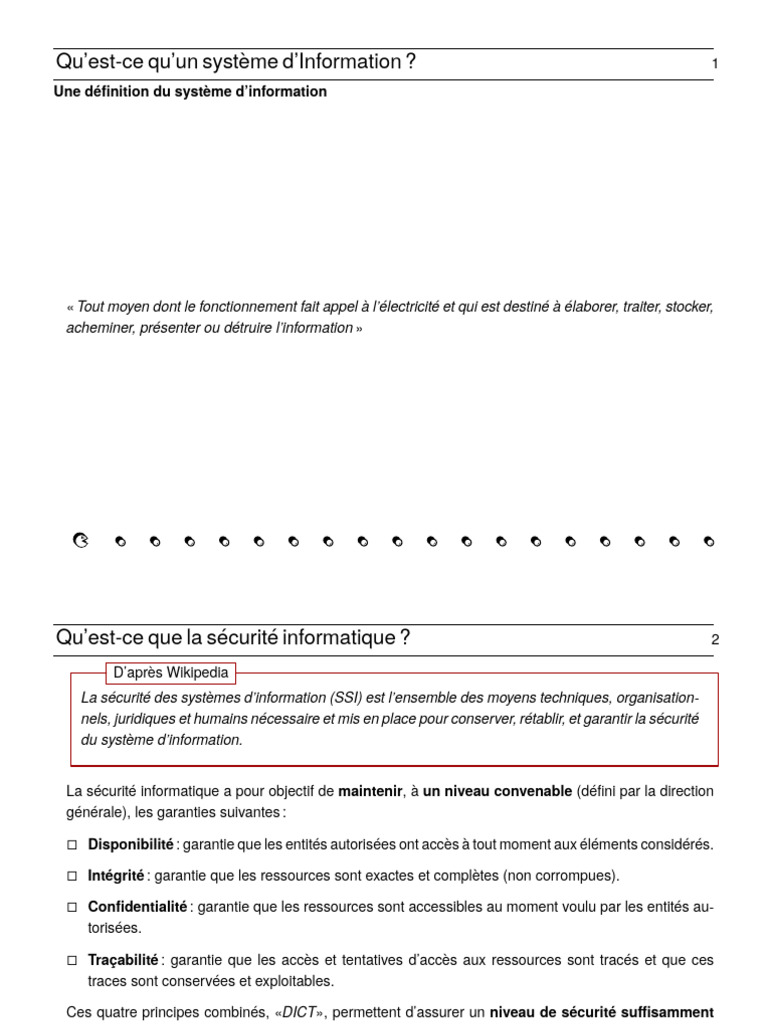Comprendre les systèmes d'information et leur sécurité | PDF | Sécurité ...