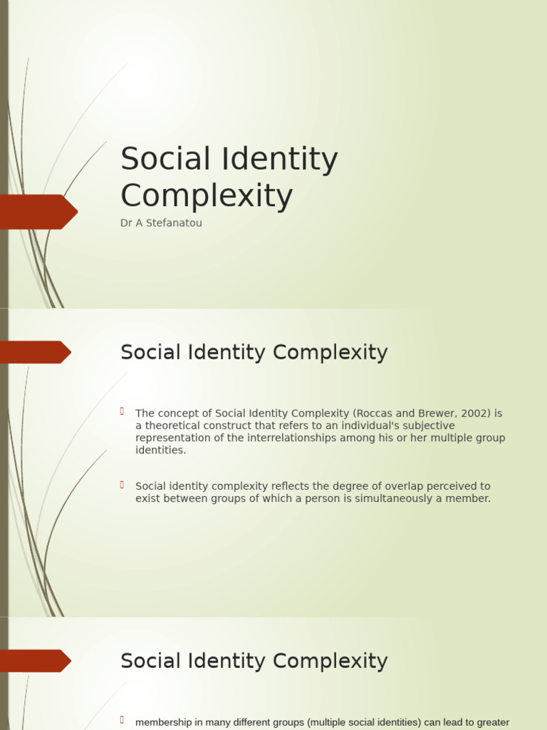 Understanding Social Identity Complexity | PDF | Identity (Social ...