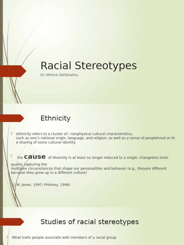 Racial Stereotypes | PDF | Stereotypes | Behavioural Sciences
