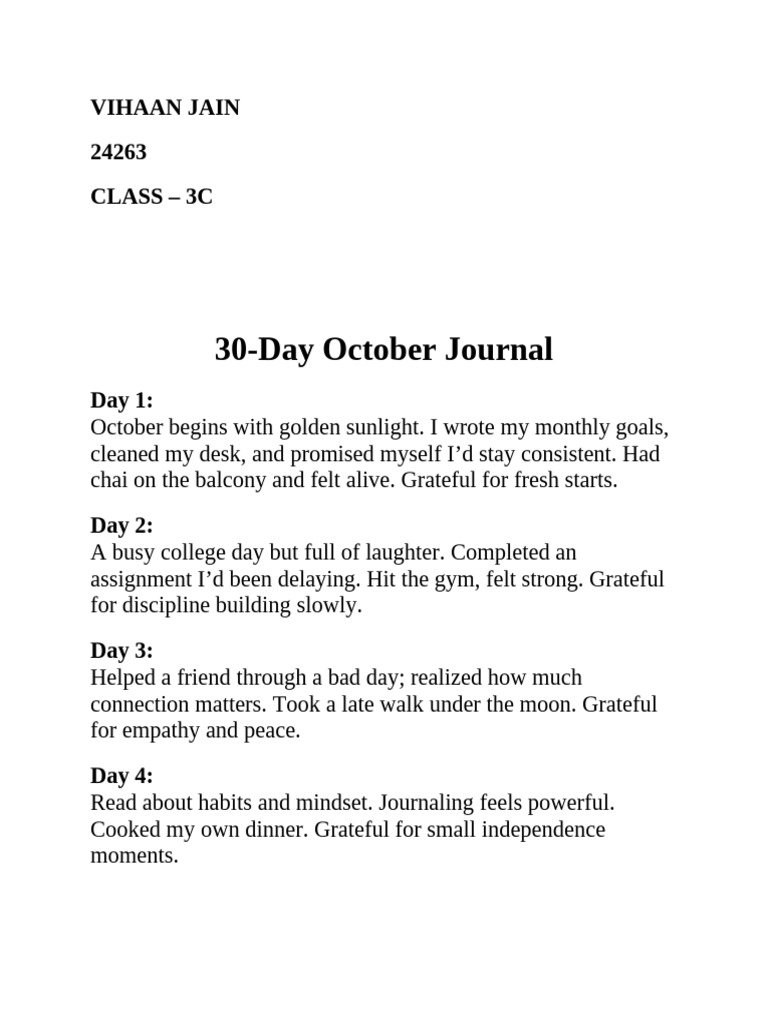 30 DAYS JOURNAL | PDF