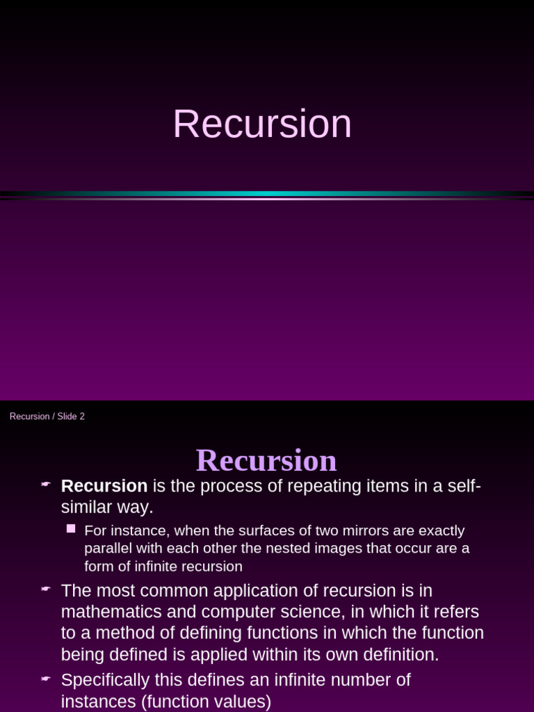 Lecture 16 Function Unit 4 Recursion | PDF | Recursion | Function ...