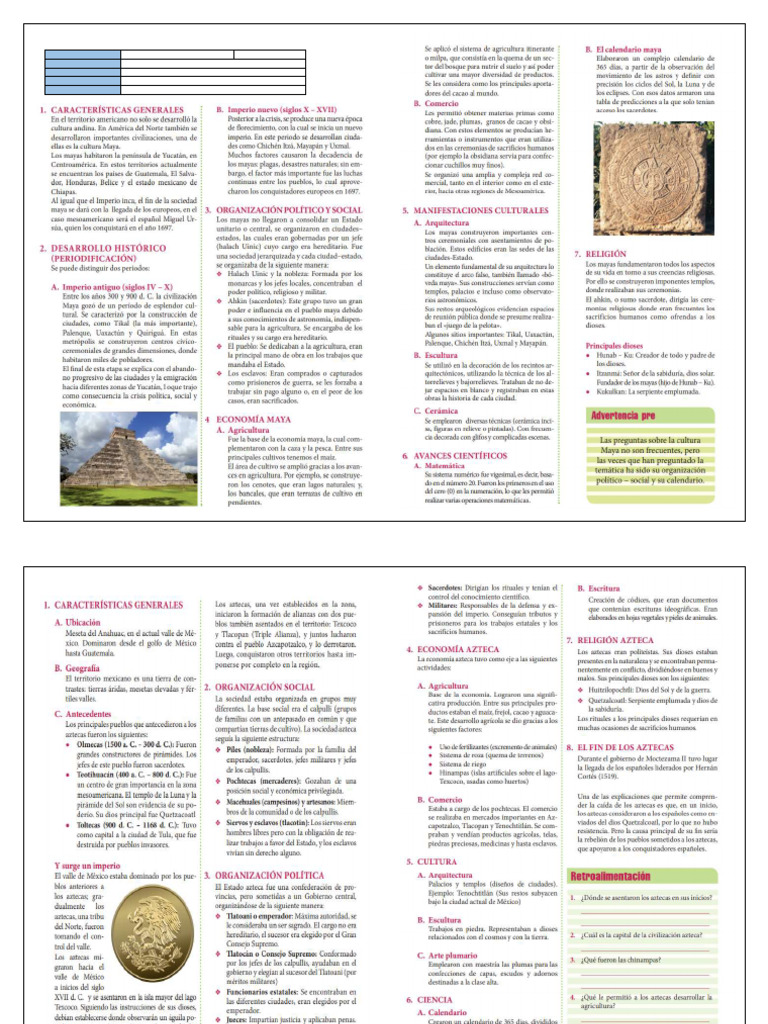 Maya y Azteca - Texto 2º | PDF