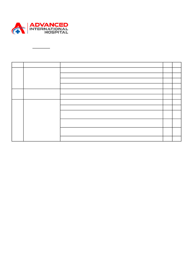 Patient Bed PPM Checklist | PDF