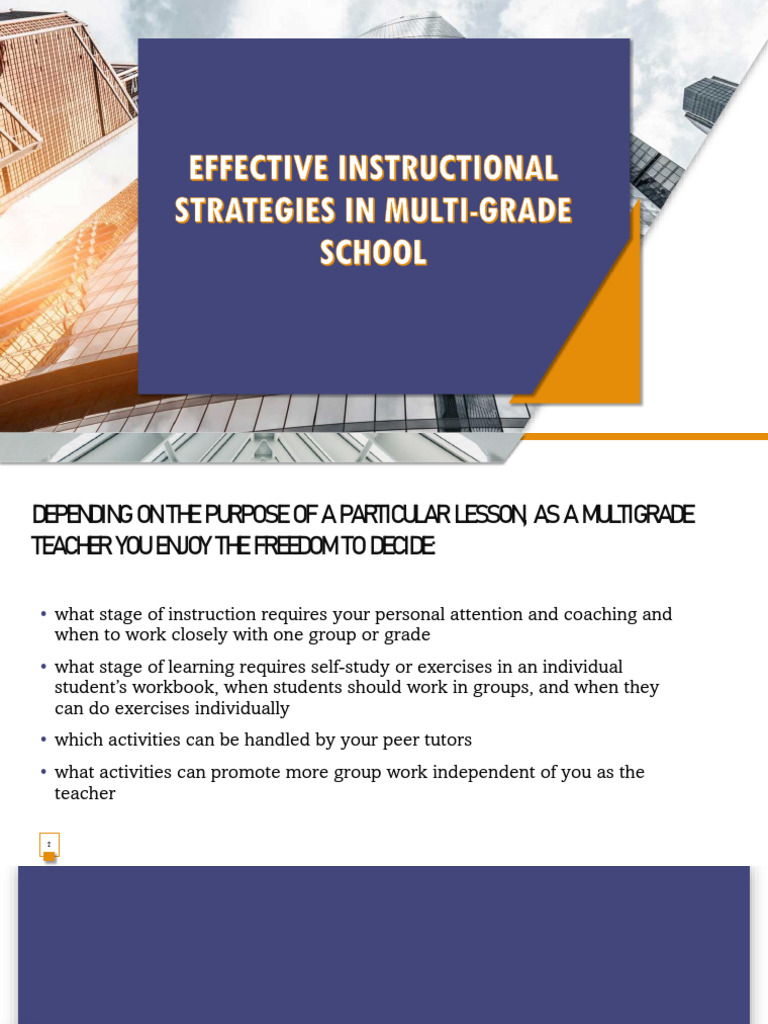 Multi-Grade Teaching Strategies Guide | PDF | Learning | Teachers