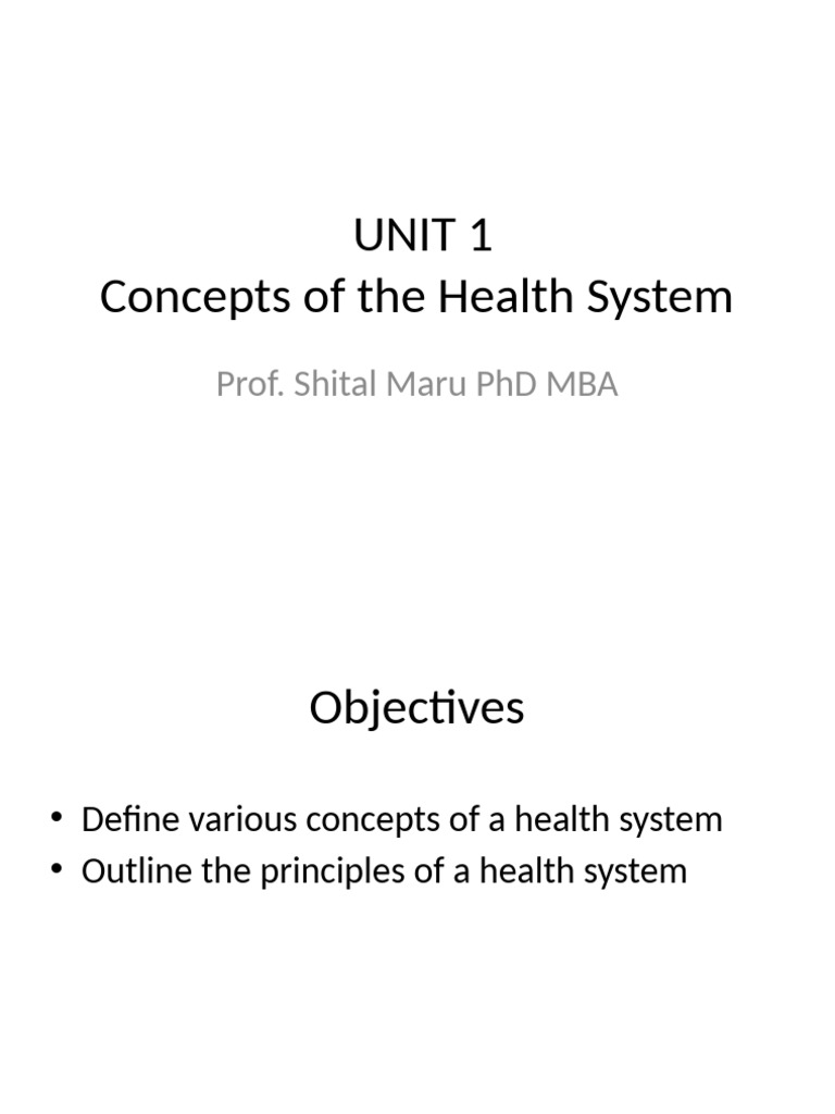 Understanding Health System Concepts | PDF | Cost Of Living | System