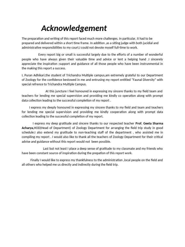 Acknowledgement | PDF